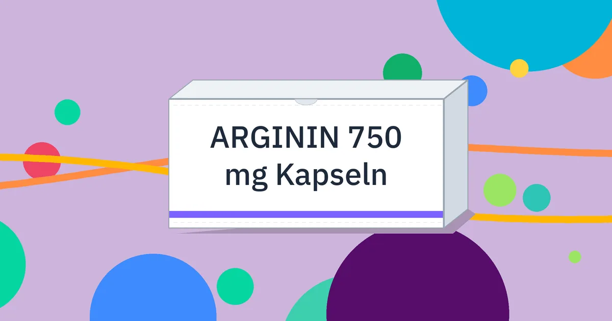 Symbolbild: Packung mit der Aufschrift ARGININ 750 mg Kapseln (PZN 05378217) – Verfügbarkeit und Bezug in Apotheken in Frankfurt am Main