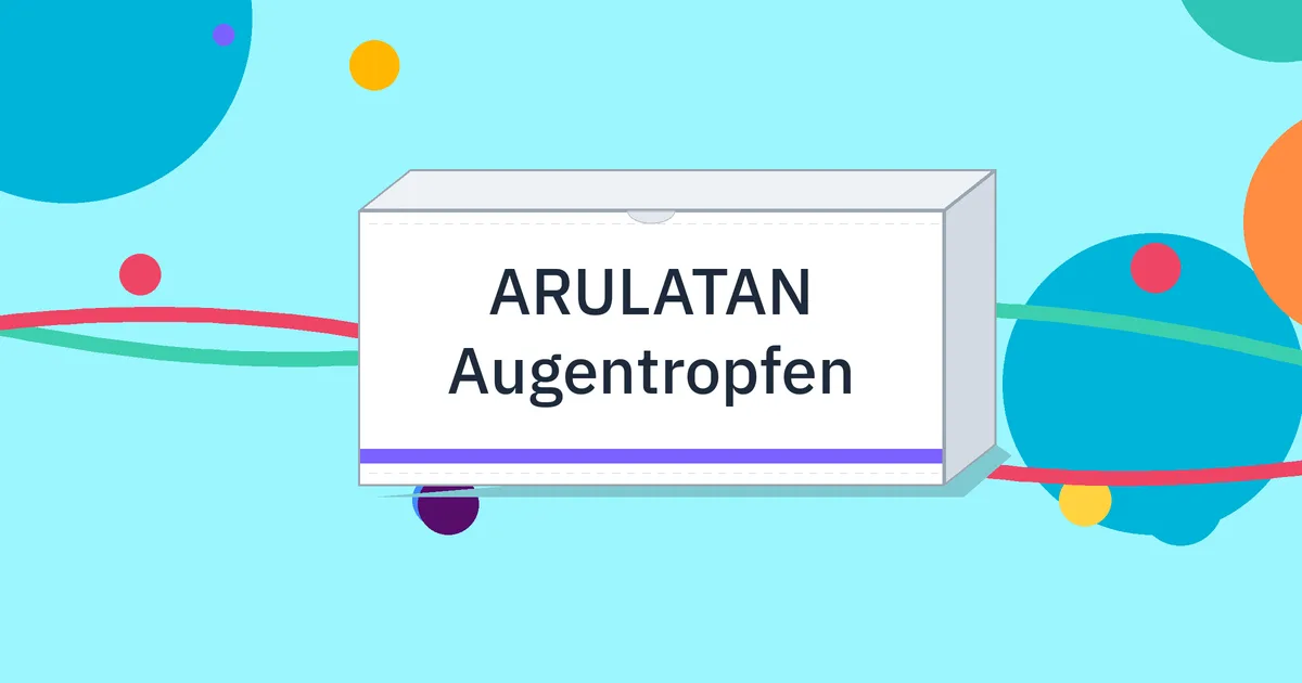Symbolbild: Packung mit der Aufschrift ARULATAN Augentropfen (PZN 10354762) – Verfügbarkeit und Bezug in Apotheken in Frankfurt am Main
