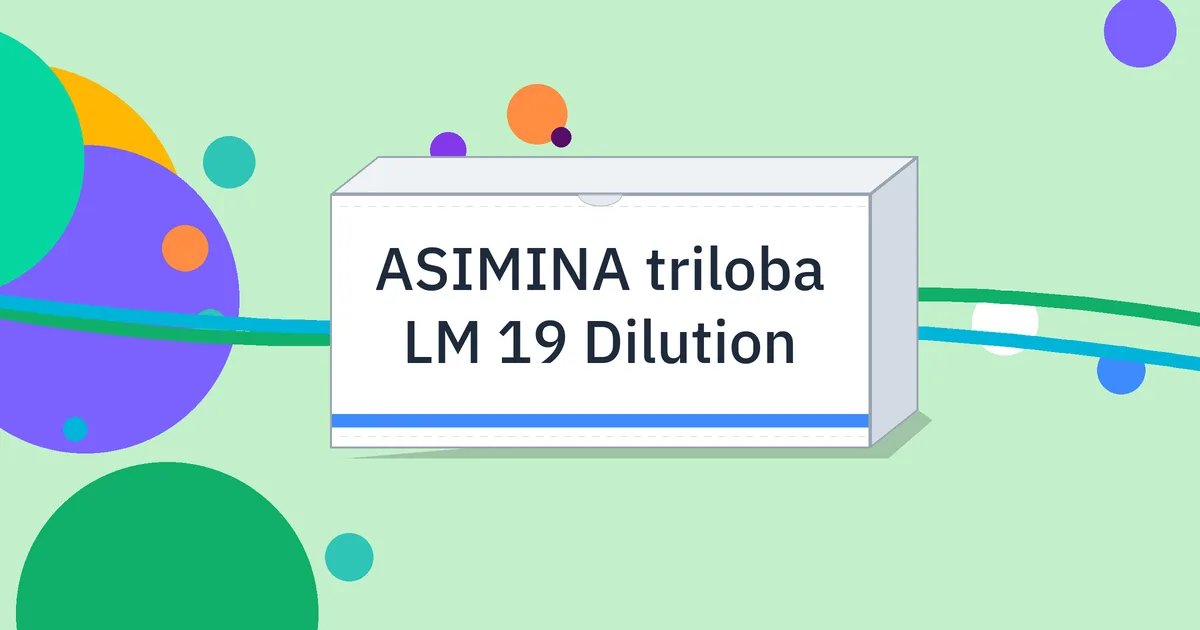 Symbolbild: Packung mit der Aufschrift ASIMINA triloba LM 19 Dilution (PZN 13402125) – Verfügbarkeit und Bezug in Apotheken in Frankfurt am Main