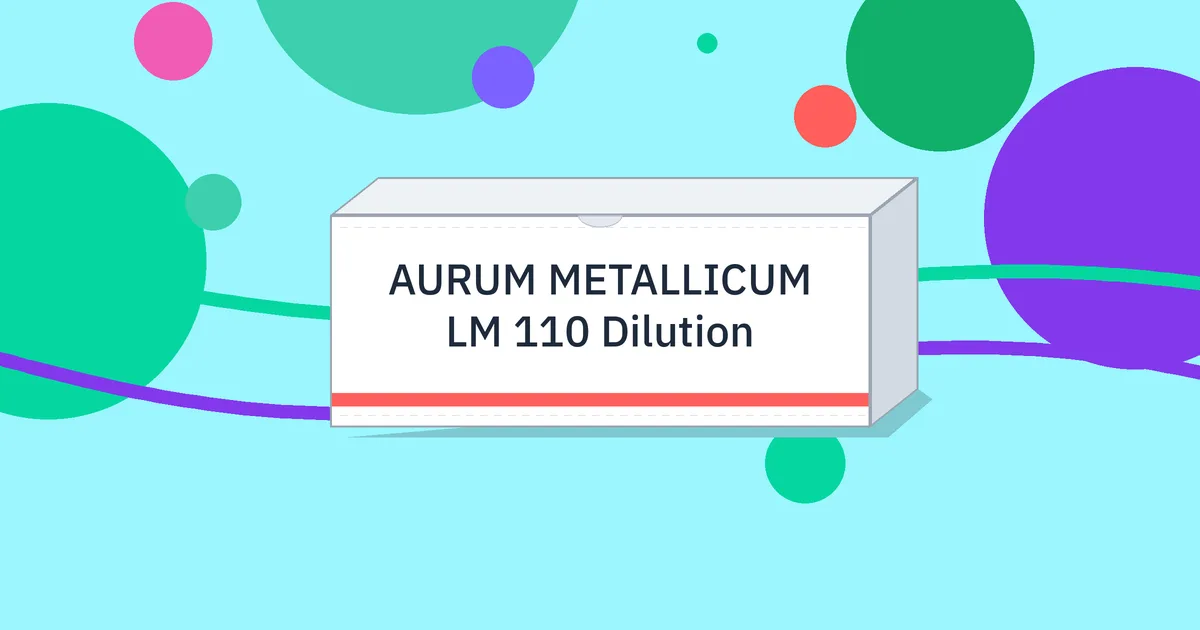 Symbolbild: Packung mit der Aufschrift AURUM METALLICUM LM 110 Dilution (PZN 12785348) – Verfügbarkeit und Bezug in Apotheken in Frankfurt am Main