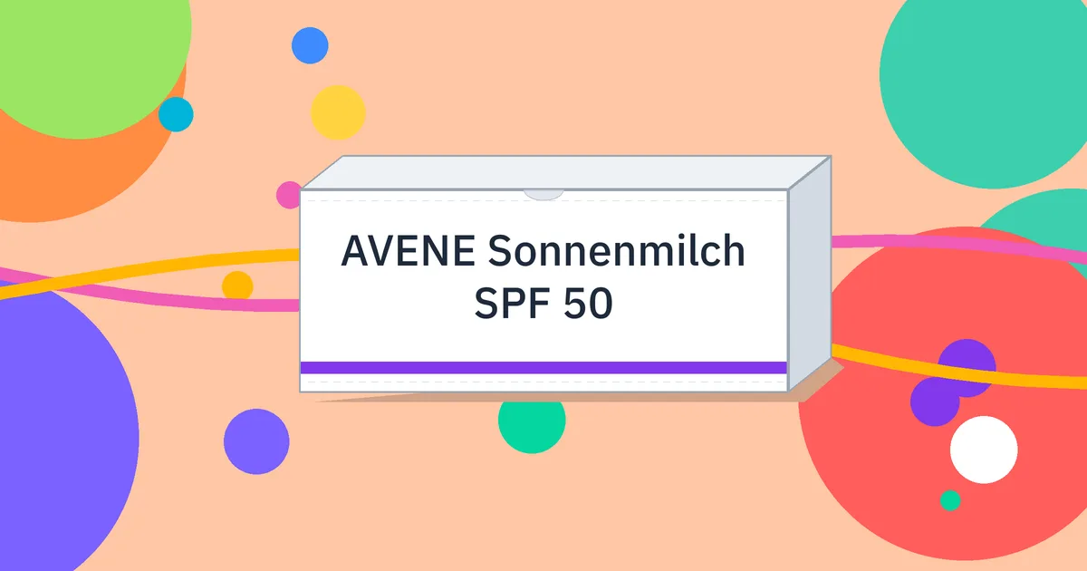 Symbolbild: Packung mit der Aufschrift AVENE Sonnenmilch SPF 50 (PZN 19129475) – Verfügbarkeit und Bezug in Apotheken in Frankfurt am Main