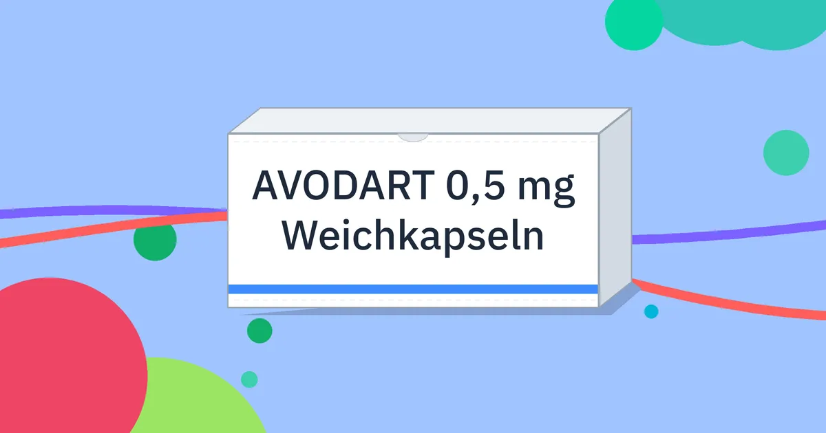 Symbolbild: Packung mit der Aufschrift AVODART 0,5 mg Weichkapseln (PZN 03929682) – Verfügbarkeit und Bezug in Apotheken in Frankfurt am Main