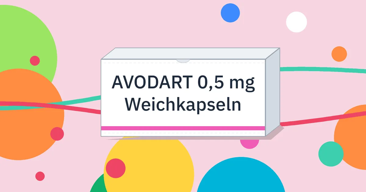 Symbolbild: Packung mit der Aufschrift AVODART 0,5 mg Weichkapseln (PZN 04114692) – Verfügbarkeit und Bezug in Apotheken in Frankfurt am Main