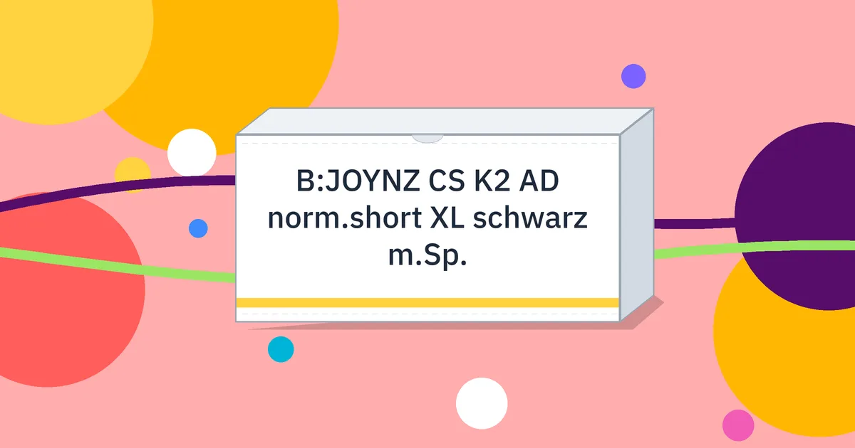 Symbolbild: Packung mit der Aufschrift B:JOYNZ CS K2 AD norm.short XL schwarz m.Sp. (PZN 20525532) – Verfügbarkeit und Bezug in Apotheken in Frankfurt am Main