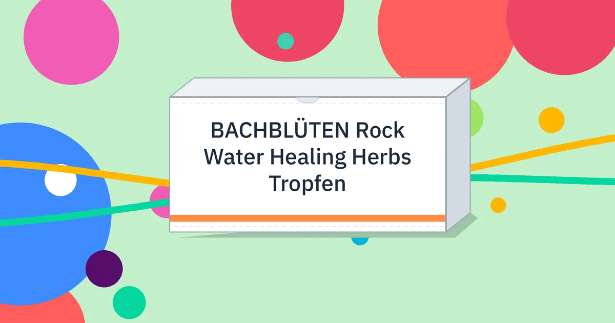 Symbolbild: Packung mit der Aufschrift BACHBLÜTEN Rock Water Healing Herbs Tropfen (PZN 07365207) – Verfügbarkeit und Bezug in Apotheken in Frankfurt am Main