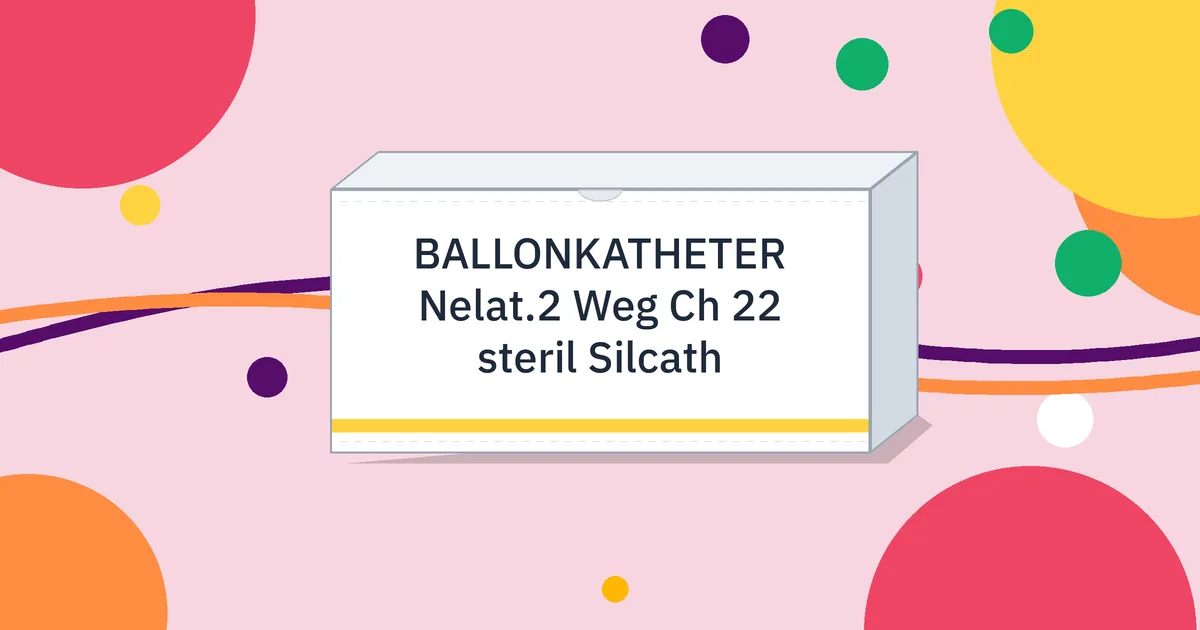 Symbolbild: Packung mit der Aufschrift BALLONKATHETER Nelat.2 Weg Ch 22 steril Silcath (PZN 00369030) – Verfügbarkeit und Bezug in Apotheken in Frankfurt am Main