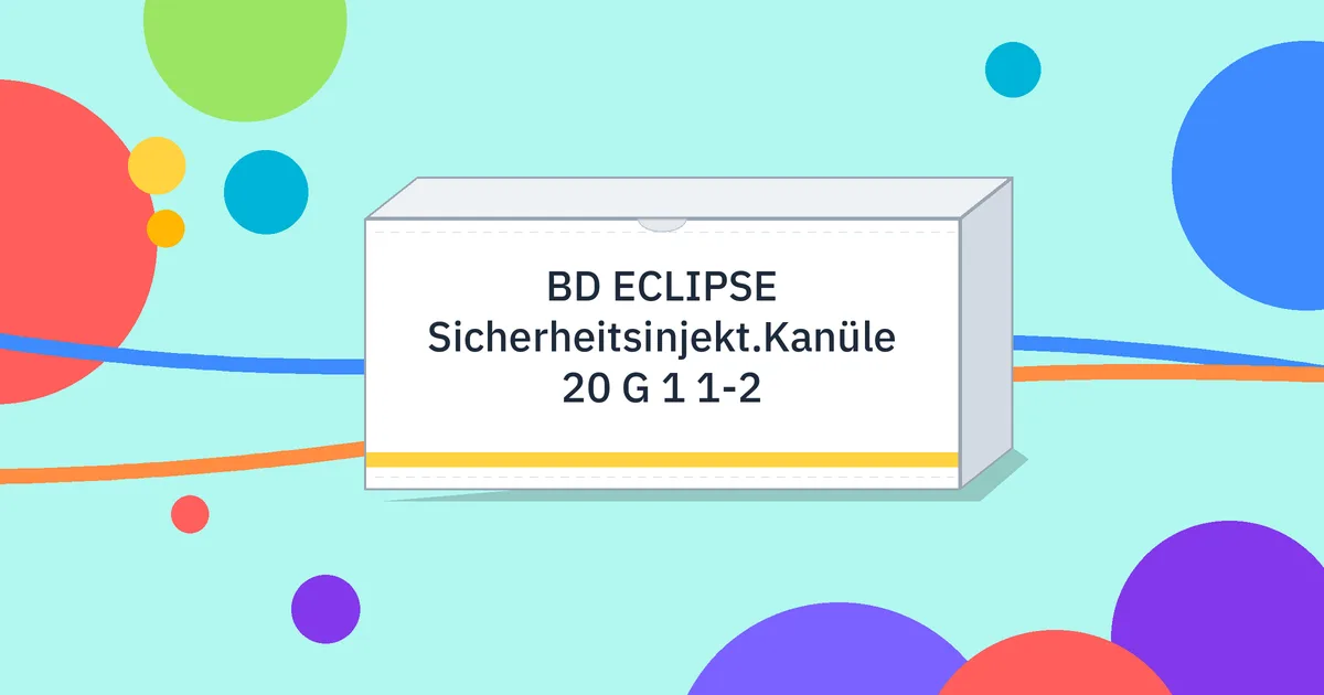 Symbolbild: Packung mit der Aufschrift BD ECLIPSE Sicherheitsinjekt.Kanüle 20 G 1 1-2 (PZN 06467839) – Verfügbarkeit und Bezug in Apotheken in Frankfurt am Main