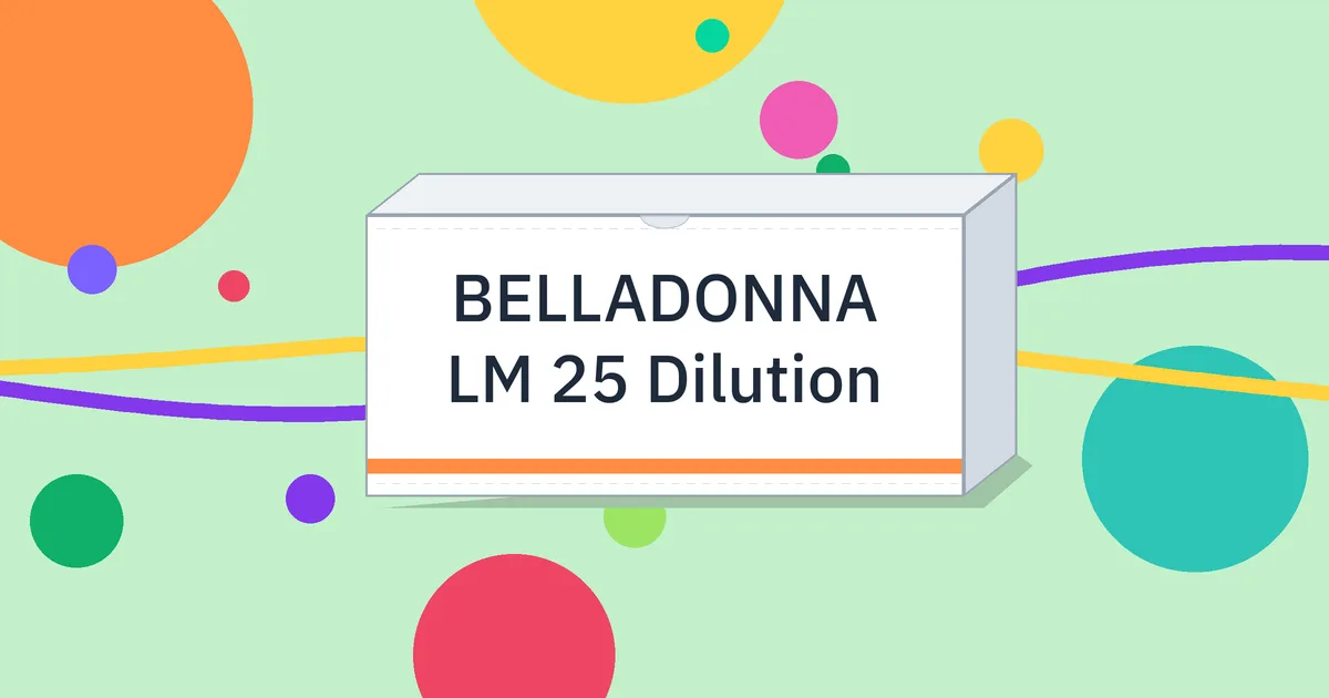 Symbolbild: Packung mit der Aufschrift BELLADONNA LM 25 Dilution (PZN 12791308) – Verfügbarkeit und Bezug in Apotheken in Frankfurt am Main