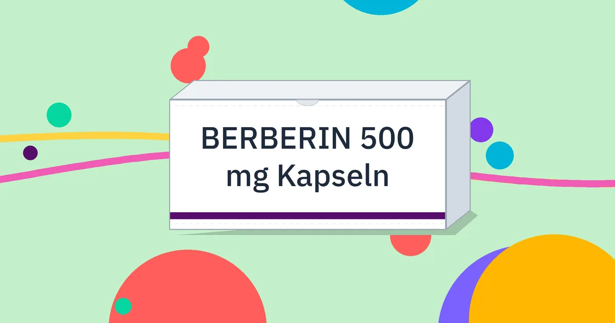 Symbolbild: Packung mit der Aufschrift BERBERIN 500 mg Kapseln (PZN 17964943) – Verfügbarkeit und Bezug in Apotheken in Frankfurt am Main