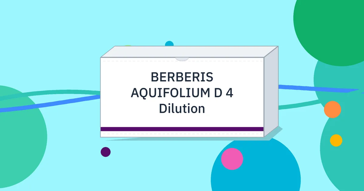 Symbolbild: Packung mit der Aufschrift BERBERIS AQUIFOLIUM D 4 Dilution (PZN 01760747) – Verfügbarkeit und Bezug in Apotheken in Frankfurt am Main