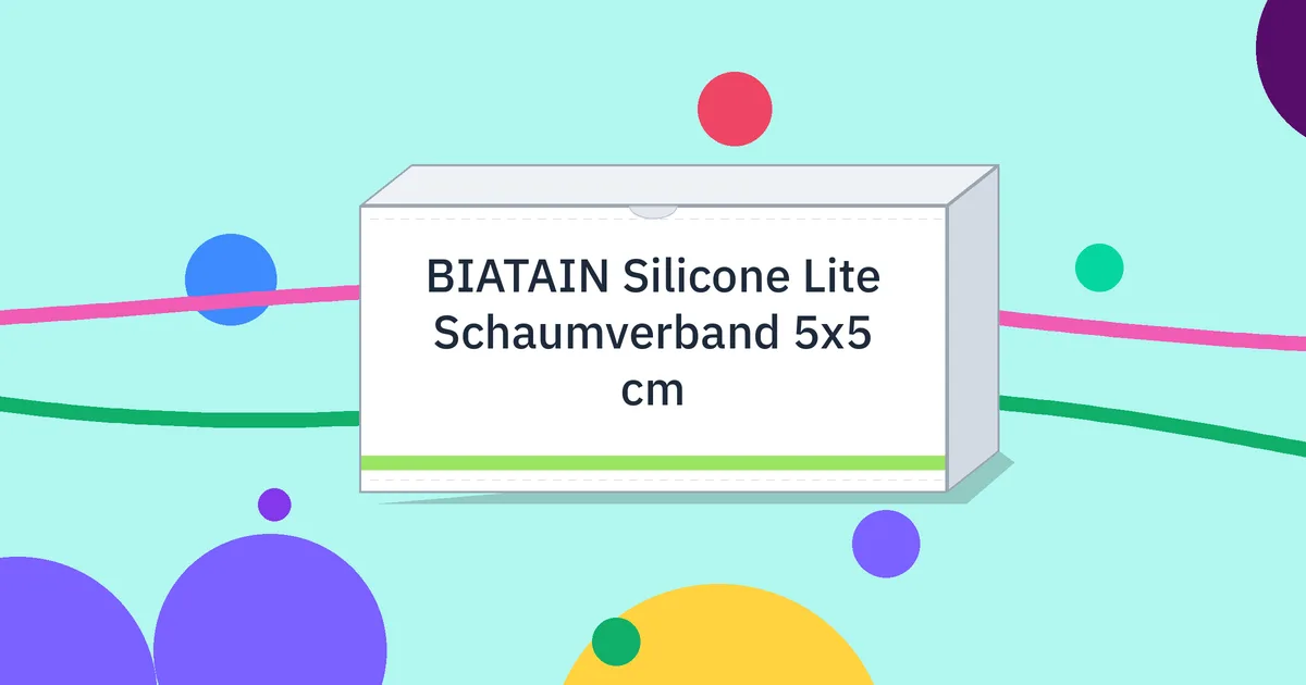 Symbolbild: Packung mit der Aufschrift BIATAIN Silicone Lite Schaumverband 5x5 cm (PZN 12367071) – Verfügbarkeit und Bezug in Apotheken in Frankfurt am Main