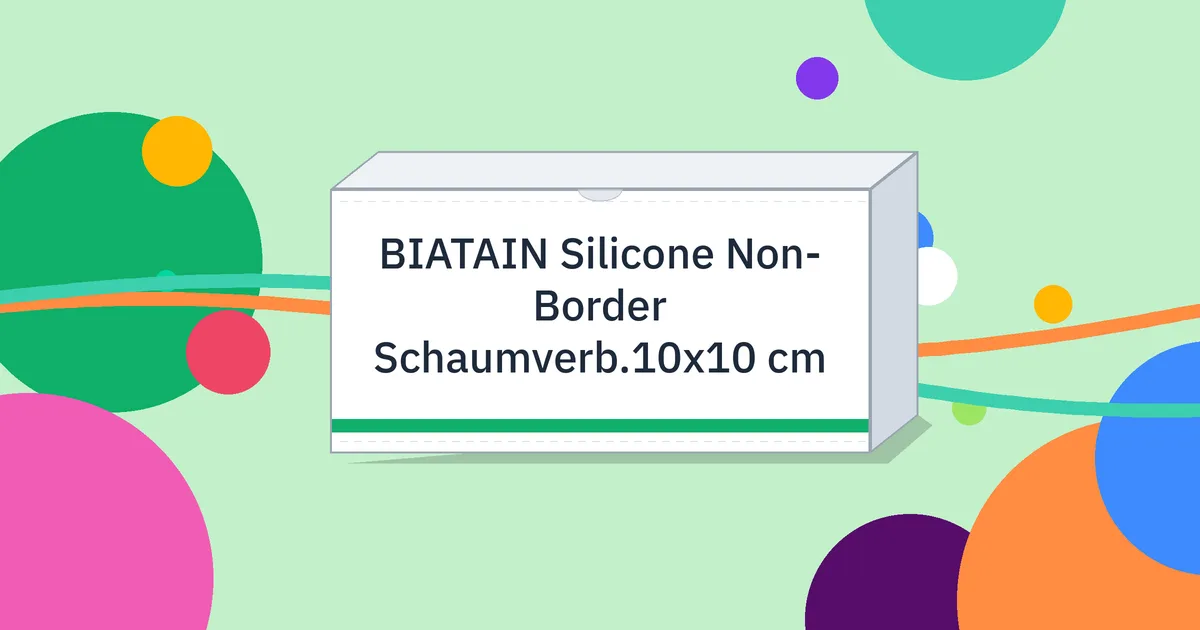 Symbolbild: Packung mit der Aufschrift BIATAIN Silicone Non-Border Schaumverb.10x10 cm (PZN 19760340) – Verfügbarkeit und Bezug in Apotheken in Frankfurt am Main