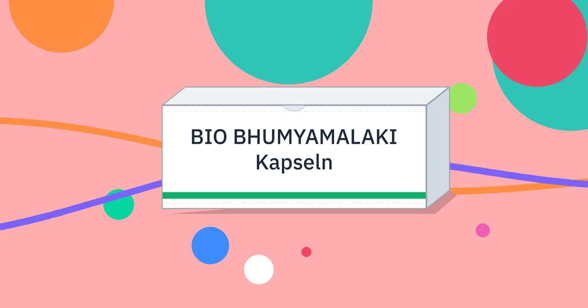 Symbolbild: Packung mit der Aufschrift BIO BHUMYAMALAKI Kapseln (PZN 16707109) – Verfügbarkeit und Bezug in Apotheken in Frankfurt am Main