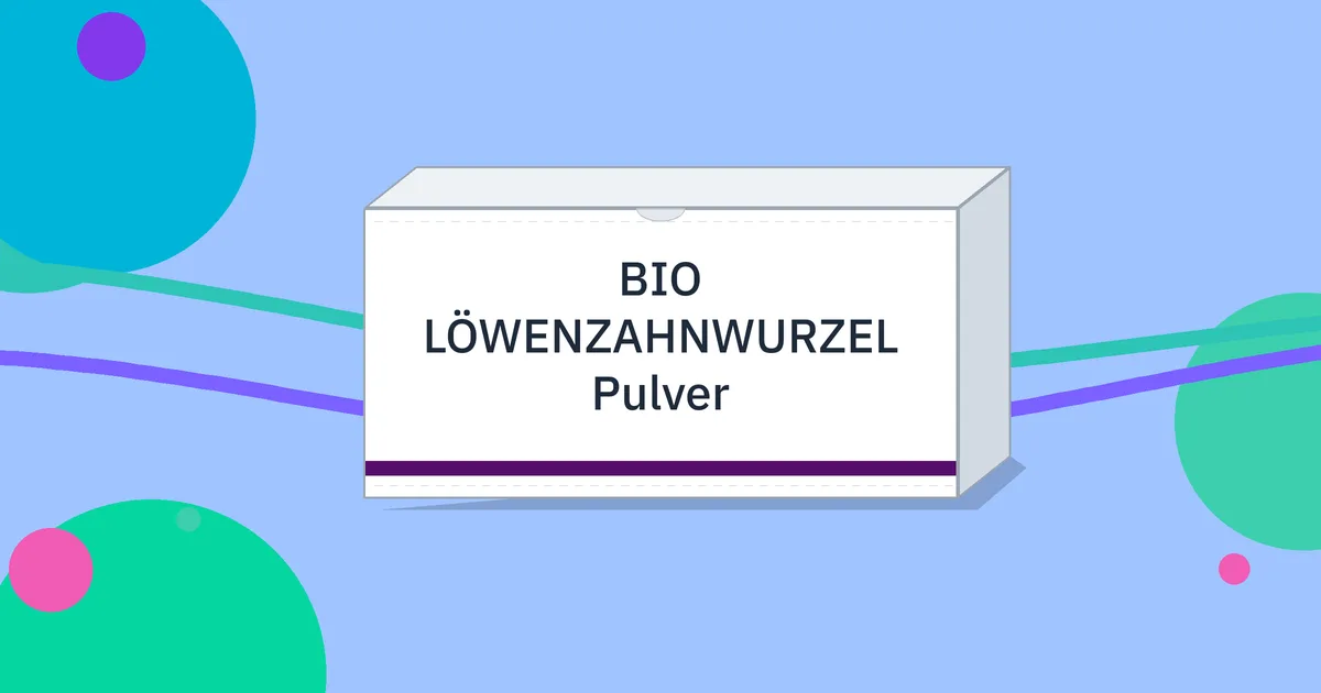 Symbolbild: Packung mit der Aufschrift BIO LÖWENZAHNWURZEL Pulver (PZN 17240978) – Verfügbarkeit und Bezug in Apotheken in Frankfurt am Main