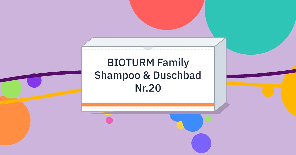 Symbolbild: Packung mit der Aufschrift BIOTURM Family Shampoo & Duschbad Nr.20 (PZN 09488345) – Verfügbarkeit und Bezug in Apotheken in Frankfurt am Main