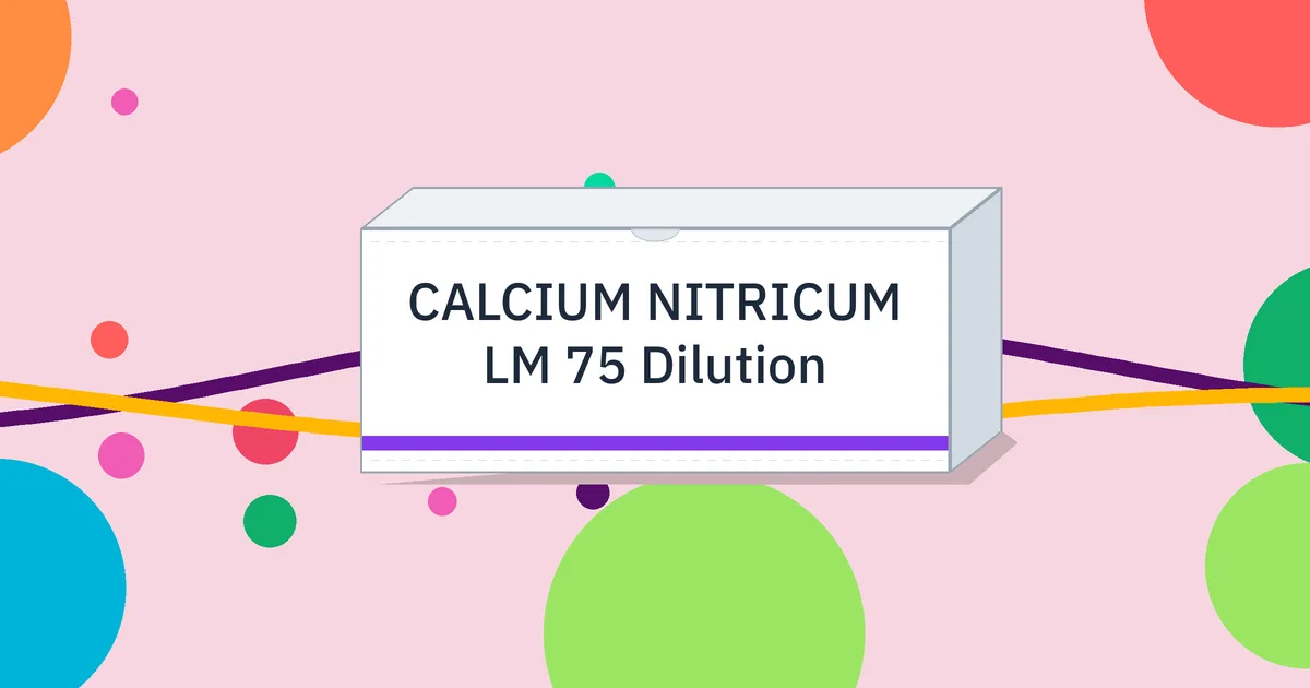 Symbolbild: Packung mit der Aufschrift CALCIUM NITRICUM LM 75 Dilution (PZN 13410030) – Verfügbarkeit und Bezug in Apotheken in Frankfurt am Main