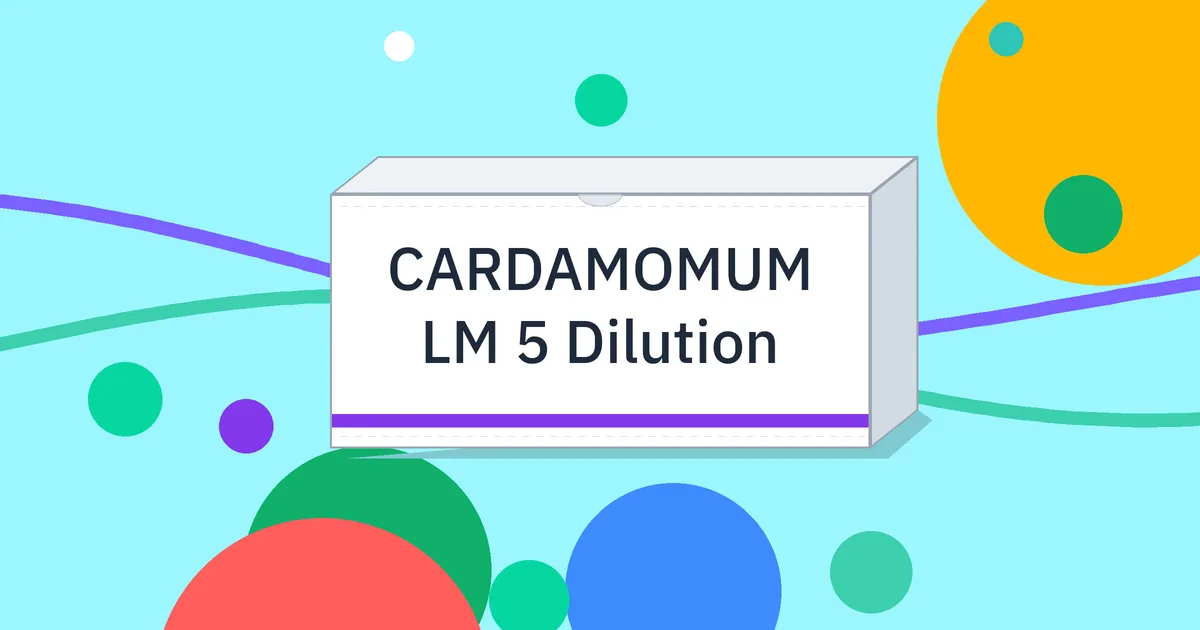 Symbolbild: Packung mit der Aufschrift CARDAMOMUM LM 5 Dilution (PZN 13429526) – Verfügbarkeit und Bezug in Apotheken in Frankfurt am Main