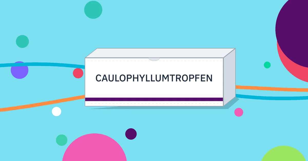 Symbolbild: Packung mit der Aufschrift CAULOPHYLLUMTROPFEN (PZN 12495840) – Verfügbarkeit und Bezug in Apotheken in Frankfurt am Main