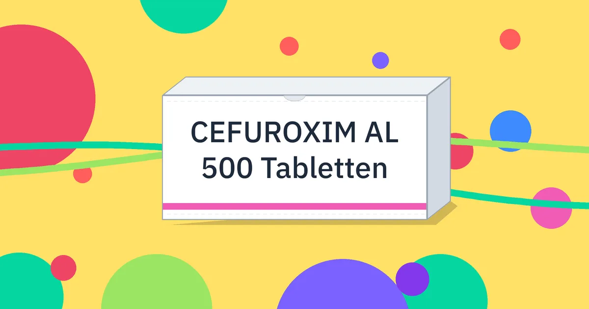 Symbolbild: Packung mit der Aufschrift CEFUROXIM AL 500 Tabletten (PZN 00272201) – Verfügbarkeit und Bezug in Apotheken in Frankfurt am Main