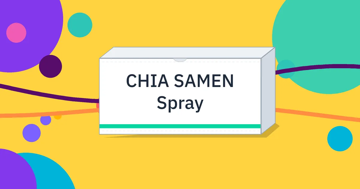 Symbolbild: Packung mit der Aufschrift CHIA SAMEN Spray (PZN 16129693) – Verfügbarkeit und Bezug in Apotheken in Frankfurt am Main