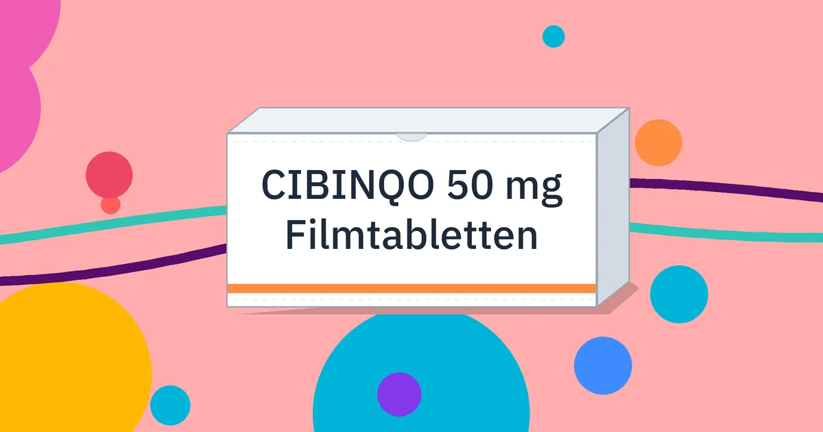 Symbolbild: Packung mit der Aufschrift CIBINQO 50 mg Filmtabletten (PZN 17388095) – Verfügbarkeit und Bezug in Apotheken in Frankfurt am Main