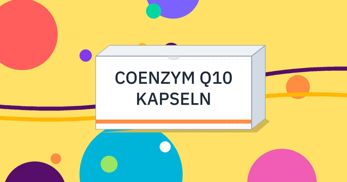 Symbolbild: Packung mit der Aufschrift COENZYM Q10 KAPSELN (PZN 09675113) – Verfügbarkeit und Bezug in Apotheken in Frankfurt am Main