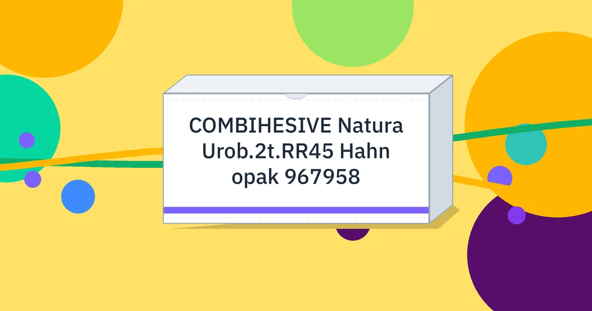 Symbolbild: Packung mit der Aufschrift COMBIHESIVE Natura Urob.2t.RR45 Hahn opak 967958 (PZN 20942158) – Verfügbarkeit und Bezug in Apotheken in Frankfurt am Main