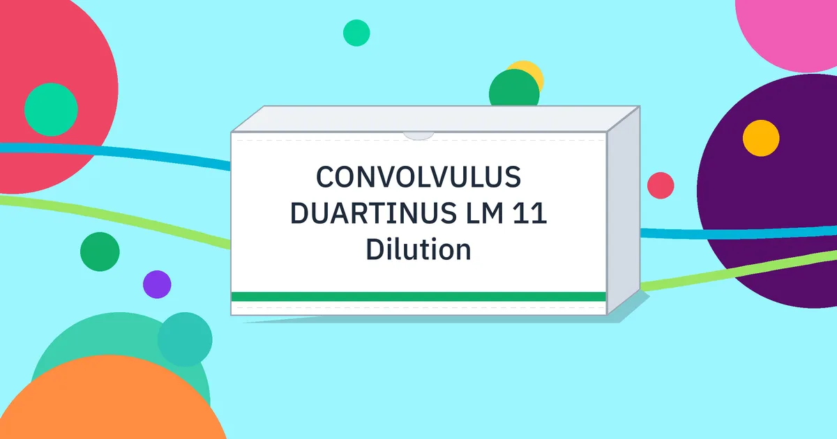 Symbolbild: Packung mit der Aufschrift CONVOLVULUS DUARTINUS LM 11 Dilution (PZN 13450615) – Verfügbarkeit und Bezug in Apotheken in Frankfurt am Main