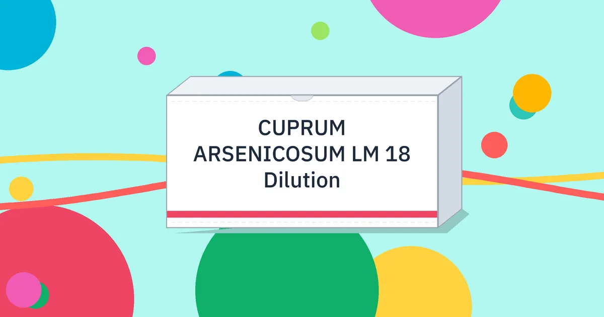 Symbolbild: Packung mit der Aufschrift CUPRUM ARSENICOSUM LM 18 Dilution (PZN 07540225) – Verfügbarkeit und Bezug in Apotheken in Frankfurt am Main