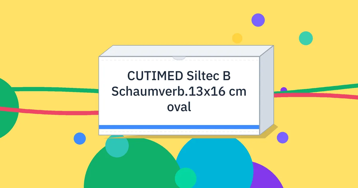 Symbolbild: Packung mit der Aufschrift CUTIMED Siltec B Schaumverb.13x16 cm oval (PZN 15315956) – Verfügbarkeit und Bezug in Apotheken in Frankfurt am Main