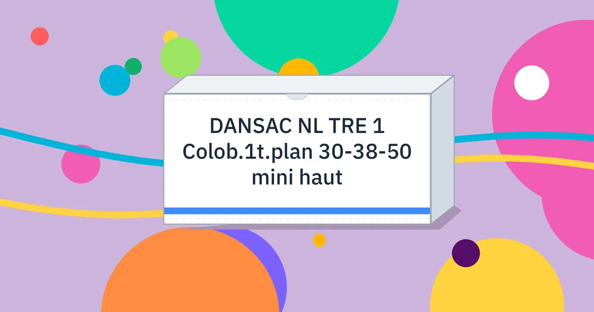 Symbolbild: Packung mit der Aufschrift DANSAC NL TRE 1 Colob.1t.plan 30-38-50 mini haut (PZN 16197269) – Verfügbarkeit und Bezug in Apotheken in Frankfurt am Main