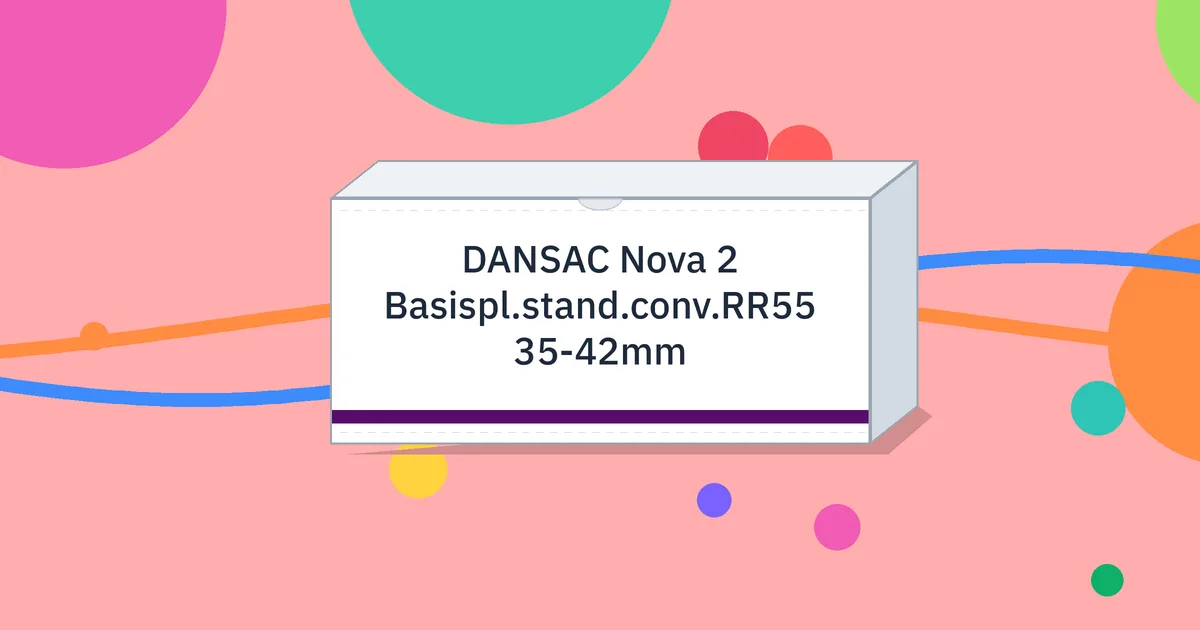 Symbolbild: Packung mit der Aufschrift DANSAC Nova 2 Basispl.stand.conv.RR55 35-42mm (PZN 02451907) – Verfügbarkeit und Bezug in Apotheken in Frankfurt am Main