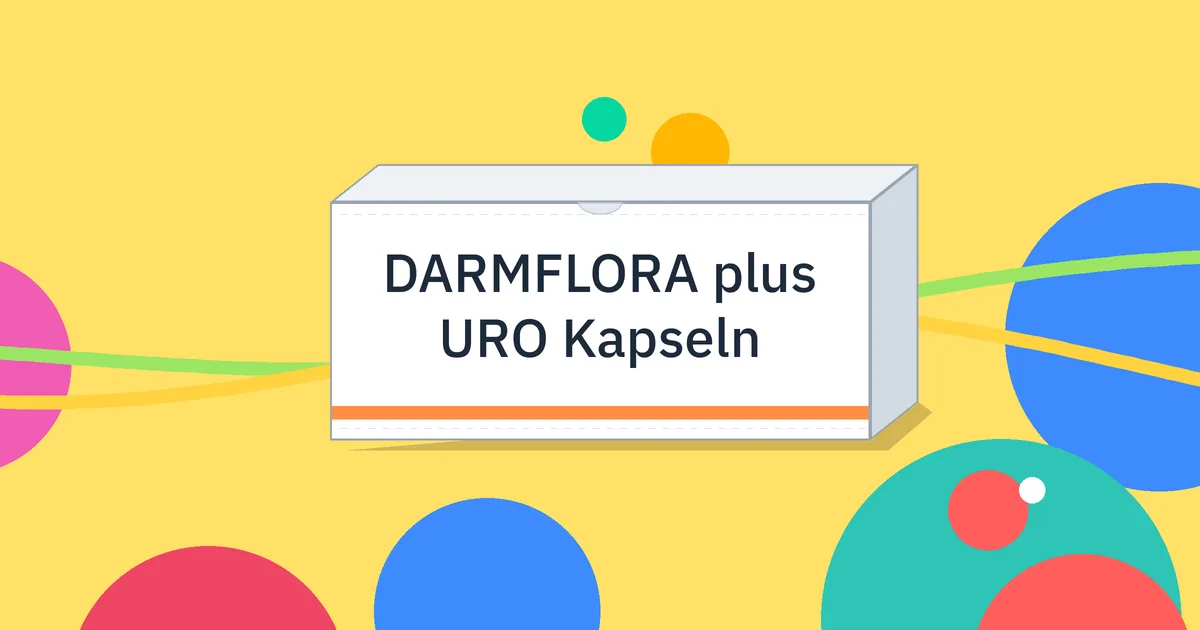 Symbolbild: Packung mit der Aufschrift DARMFLORA plus URO Kapseln (PZN 15397500) – Verfügbarkeit und Bezug in Apotheken in Frankfurt am Main