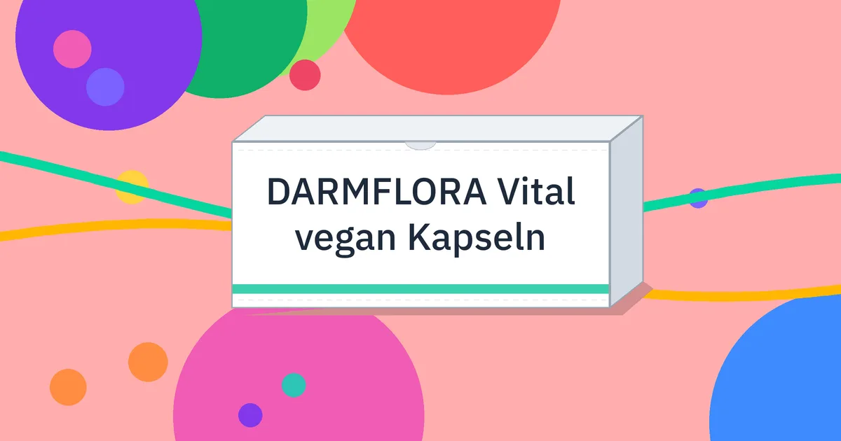 Symbolbild: Packung mit der Aufschrift DARMFLORA Vital vegan Kapseln (PZN 14061399) – Verfügbarkeit und Bezug in Apotheken in Frankfurt am Main