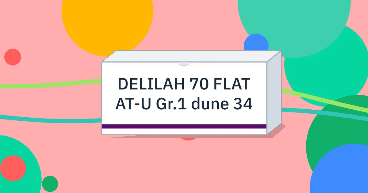 Symbolbild: Packung mit der Aufschrift DELILAH 70 FLAT AT-U Gr.1 dune 34 (PZN 13848826) – Verfügbarkeit und Bezug in Apotheken in Frankfurt am Main