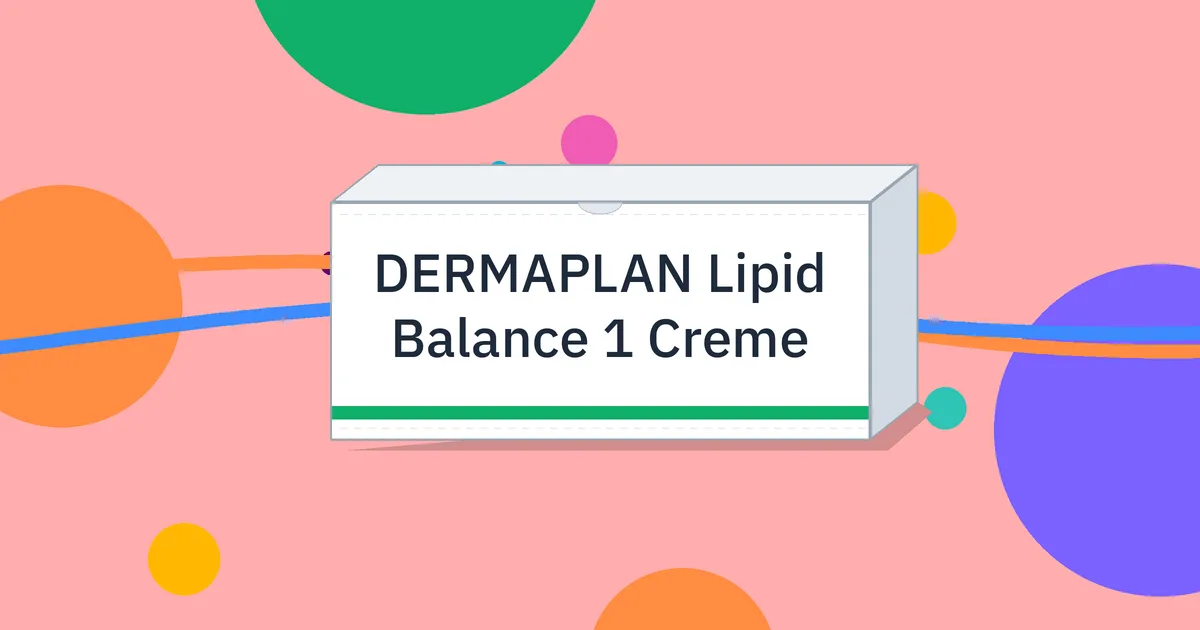 Symbolbild: Packung mit der Aufschrift DERMAPLAN Lipid Balance 1 Creme (PZN 01435272) – Verfügbarkeit und Bezug in Apotheken in Frankfurt am Main