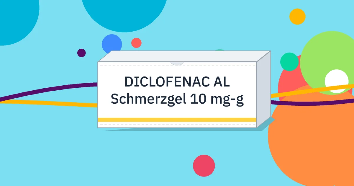 Symbolbild: Packung mit der Aufschrift DICLOFENAC AL Schmerzgel 10 mg-g (PZN 16400718) – Verfügbarkeit und Bezug in Apotheken in Frankfurt am Main