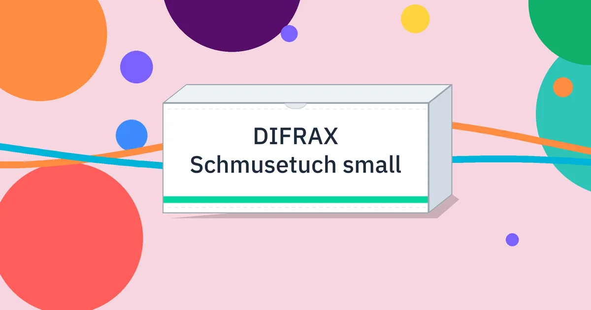 Symbolbild: Packung mit der Aufschrift DIFRAX Schmusetuch small (PZN 12518794) – Verfügbarkeit und Bezug in Apotheken in Frankfurt am Main