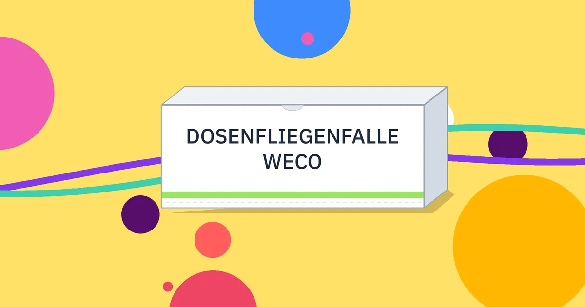 Symbolbild: Packung mit der Aufschrift DOSENFLIEGENFALLE WECO (PZN 20327335) – Verfügbarkeit und Bezug in Apotheken in Frankfurt am Main