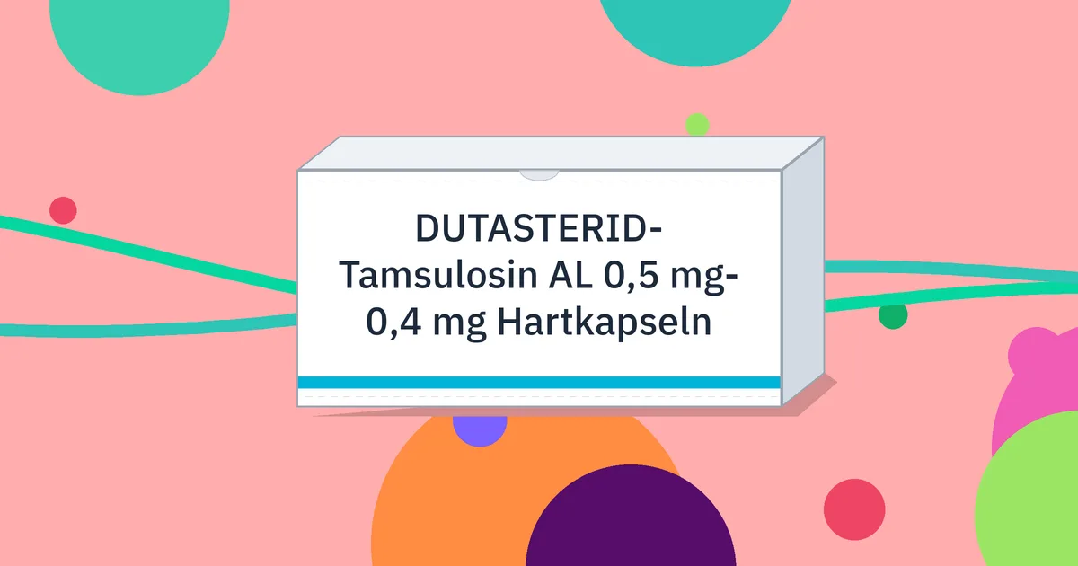 Symbolbild: Packung mit der Aufschrift DUTASTERID-Tamsulosin AL 0,5 mg-0,4 mg Hartkapseln (PZN 16086297) – Verfügbarkeit und Bezug in Apotheken in Frankfurt am Main
