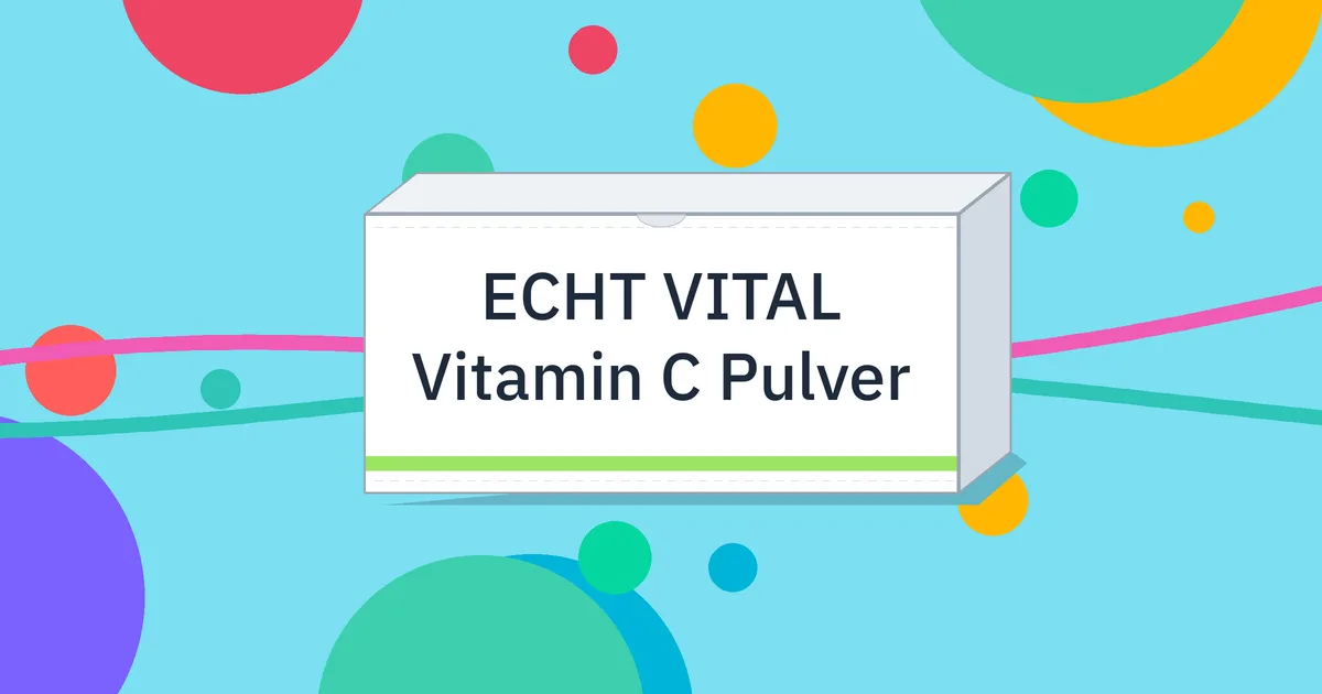 Symbolbild: Packung mit der Aufschrift ECHT VITAL Vitamin C Pulver (PZN 11136381) – Verfügbarkeit und Bezug in Apotheken in Frankfurt am Main