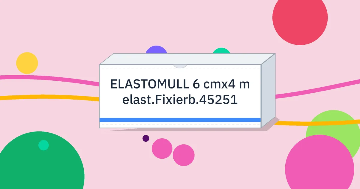 Symbolbild: Packung mit der Aufschrift ELASTOMULL 6 cmx4 m elast.Fixierb.45251 (PZN 18155022) – Verfügbarkeit und Bezug in Apotheken in Frankfurt am Main