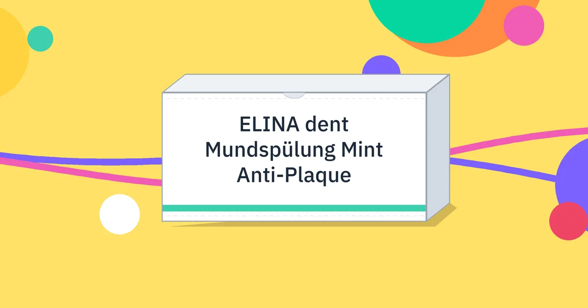 Symbolbild: Packung mit der Aufschrift ELINA dent Mundspülung Mint Anti-Plaque (PZN 11061186) – Verfügbarkeit und Bezug in Apotheken in Frankfurt am Main