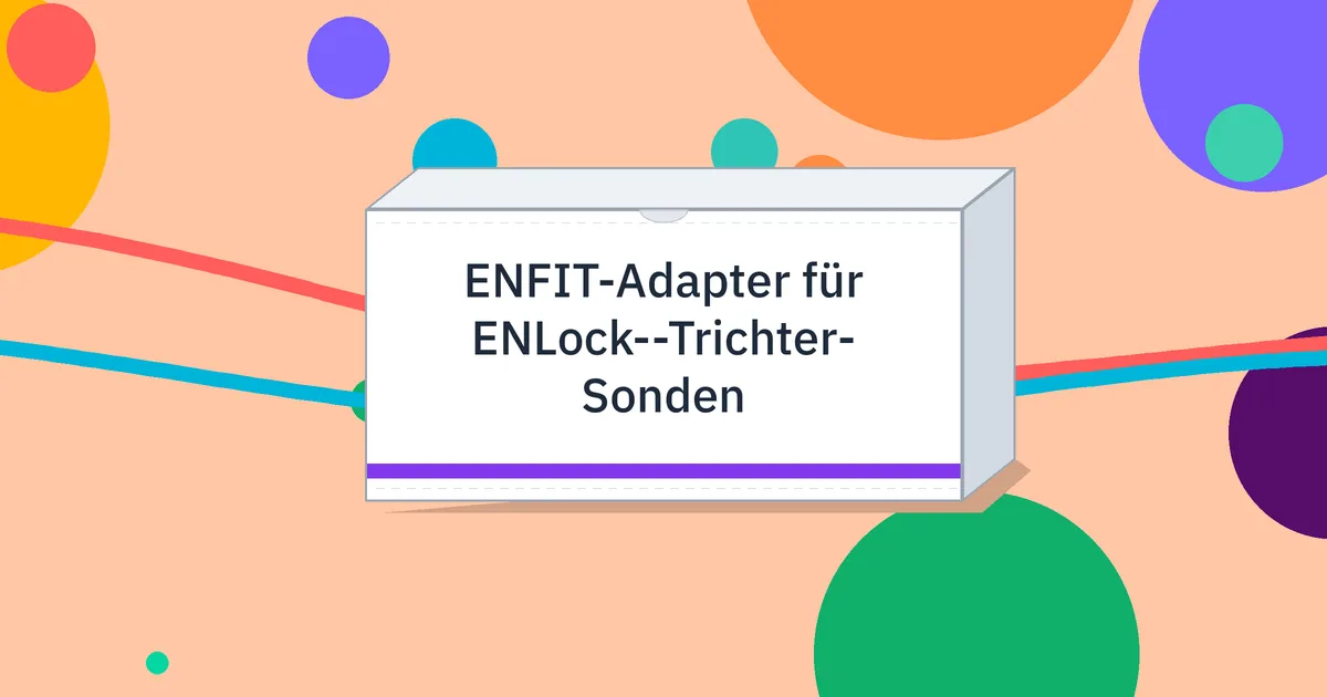Symbolbild: Packung mit der Aufschrift ENFIT-Adapter für ENLock--Trichter-Sonden (PZN 17619577) – Verfügbarkeit und Bezug in Apotheken in Frankfurt am Main