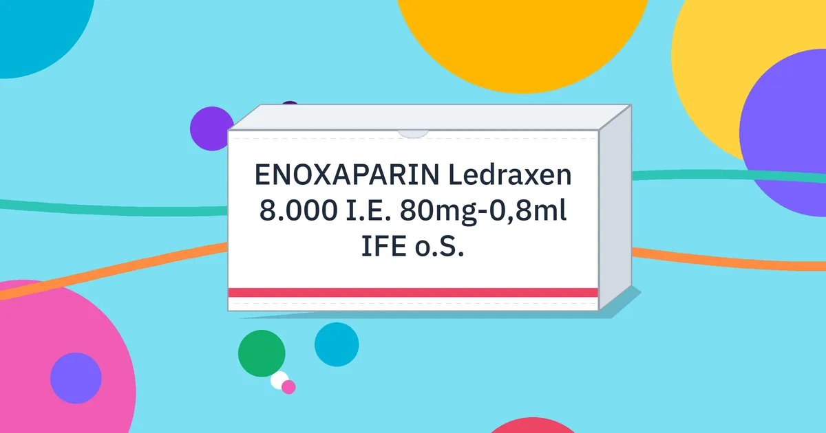 Symbolbild: Packung mit der Aufschrift ENOXAPARIN Ledraxen 8.000 I.E. 80mg-0,8ml IFE o.S. (PZN 19122272) – Verfügbarkeit und Bezug in Apotheken in Frankfurt am Main