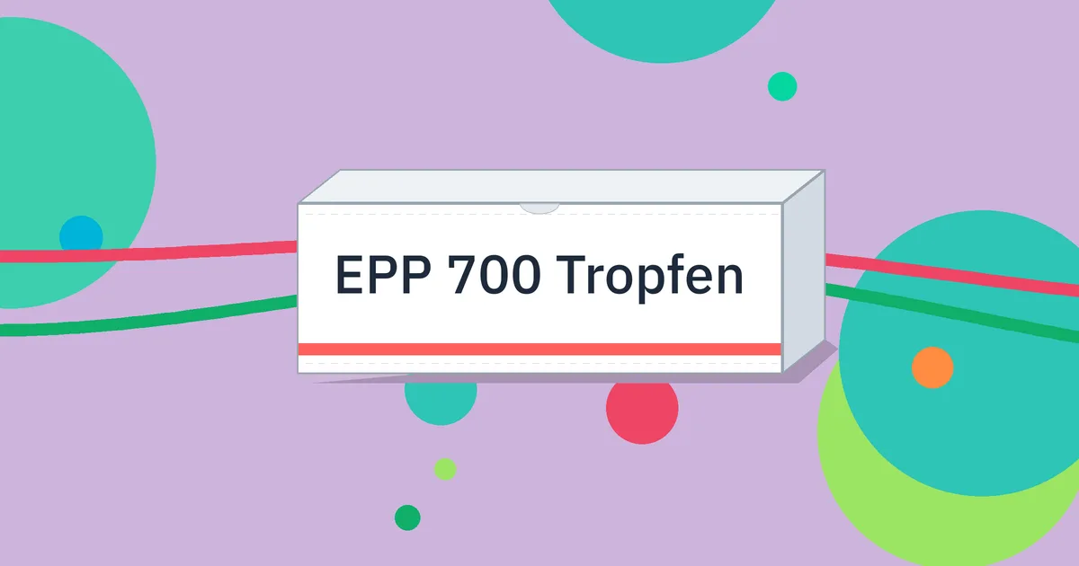 Symbolbild: Packung mit der Aufschrift EPP 700 Tropfen (PZN 04692213) – Verfügbarkeit und Bezug in Apotheken in Frankfurt am Main