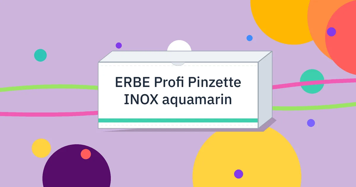 Symbolbild: Packung mit der Aufschrift ERBE Profi Pinzette INOX aquamarin (PZN 15733837) – Verfügbarkeit und Bezug in Apotheken in Frankfurt am Main