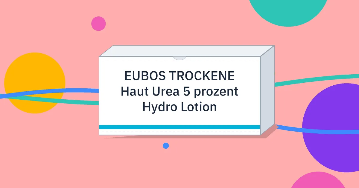 Symbolbild: Packung mit der Aufschrift EUBOS TROCKENE Haut Urea 5 prozent Hydro Lotion (PZN 02497269) – Verfügbarkeit und Bezug in Apotheken in Frankfurt am Main