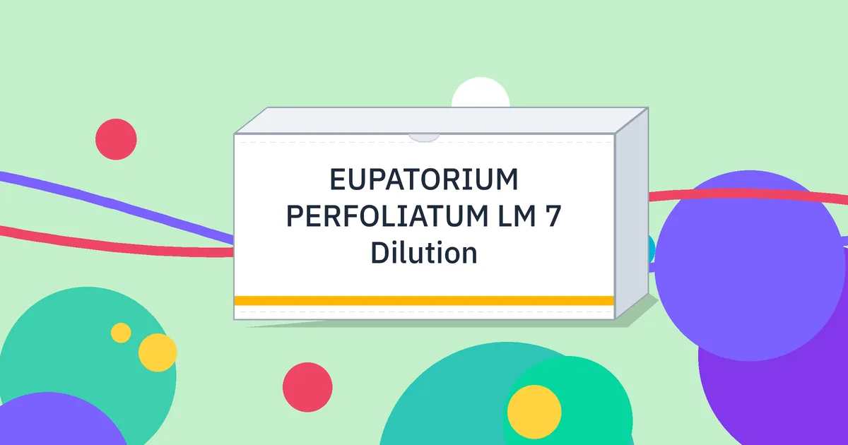 Symbolbild: Packung mit der Aufschrift EUPATORIUM PERFOLIATUM LM 7 Dilution (PZN 12846156) – Verfügbarkeit und Bezug in Apotheken in Frankfurt am Main