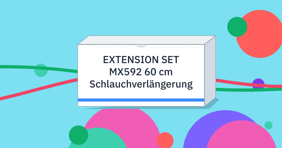 Symbolbild: Packung mit der Aufschrift EXTENSION SET MX592 60 cm Schlauchverlängerung (PZN 17867200) – Verfügbarkeit und Bezug in Apotheken in Frankfurt am Main